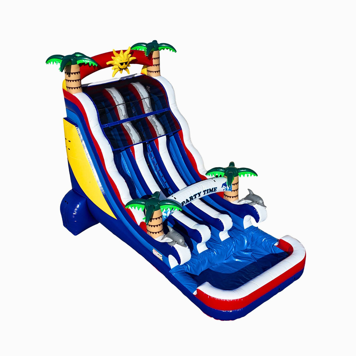 WS-256D Sunny Party Time Water Slide 22Ft H – Tago's Jump